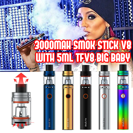 3000MAH SMOK STICK V8 WITH 5ML TFV8 BIG BABY - LuckyVaper.com