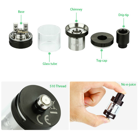 Eleaf OPPO Rebuildable Tank Atomizer - LuckyVaper.com