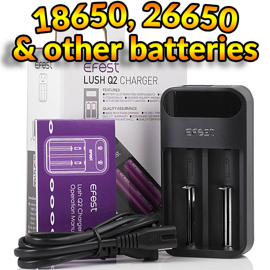 Efest Lush Q2 Dual Slot Charger - LuckyVaper.com