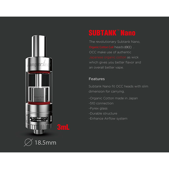 KANGER Subtank Nano Sub Ohm Clearomizer - LuckyVaper.com